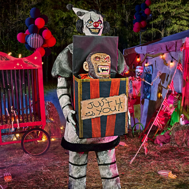 6ft Monkey Business Clown Animatronic (Spirit Halloween) | Mad About Horror